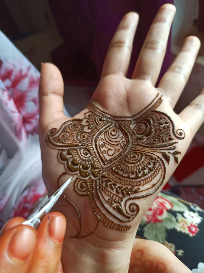 Indian design for palm stock photo. Image of petal, jewellery - 255967960