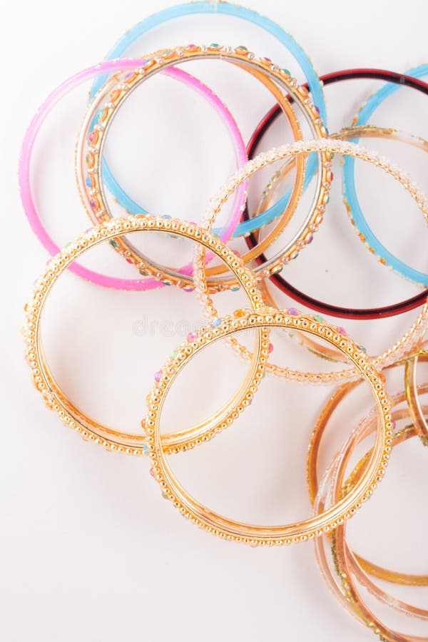Indian Bangles Isolated Closeup Stock Photo - Image of beautiful, india ...