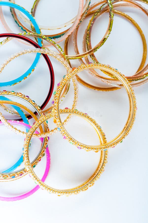 Indian Bangles Isolated Closeup Stock Photo - Image of hinduism ...