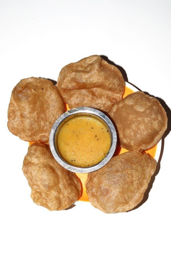 Poori Set or Puri with Chnnay and Veg Curry with Chutney, Raita and ...