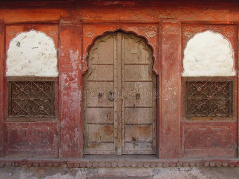 Indian Doors and Windows. House Facade. Architecture Background Stock ...
