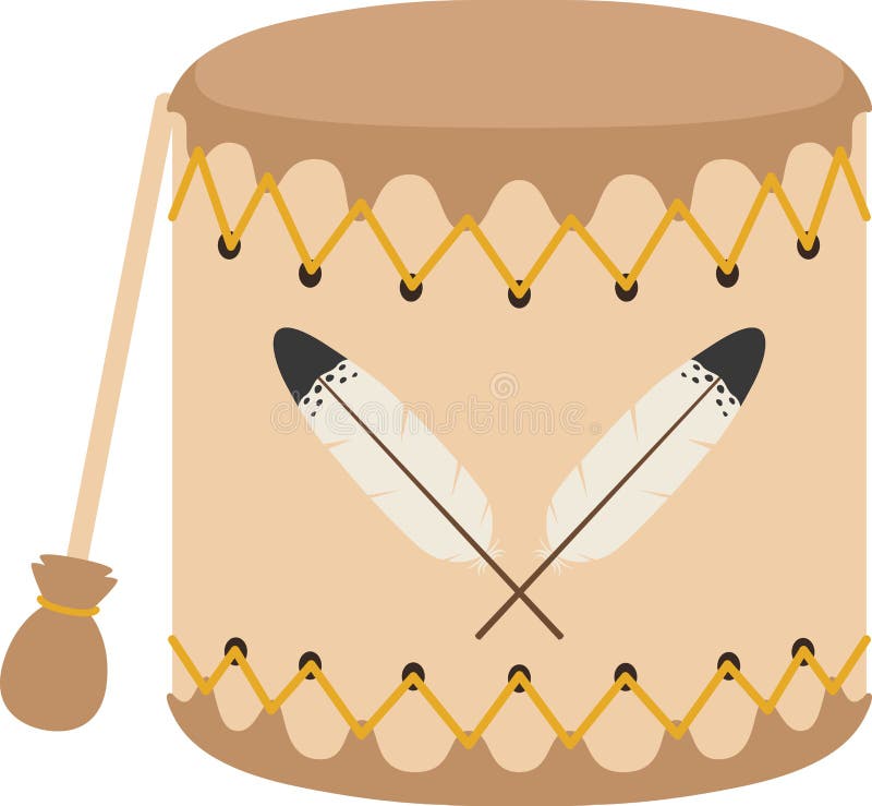 Indian Drum stock vector. Illustration of tribal, southwest - 58454159