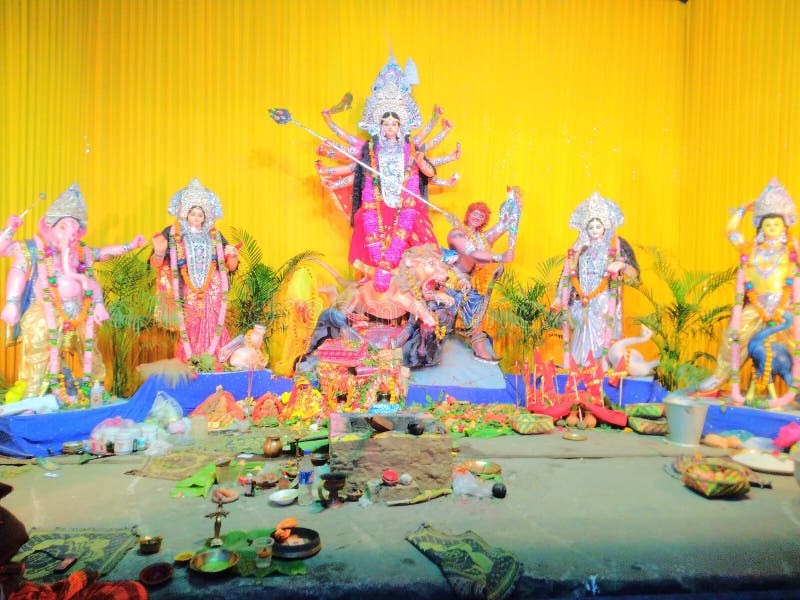 Indian Durga Pooja Celebration in Odisha Stock Image - Image of indian ...