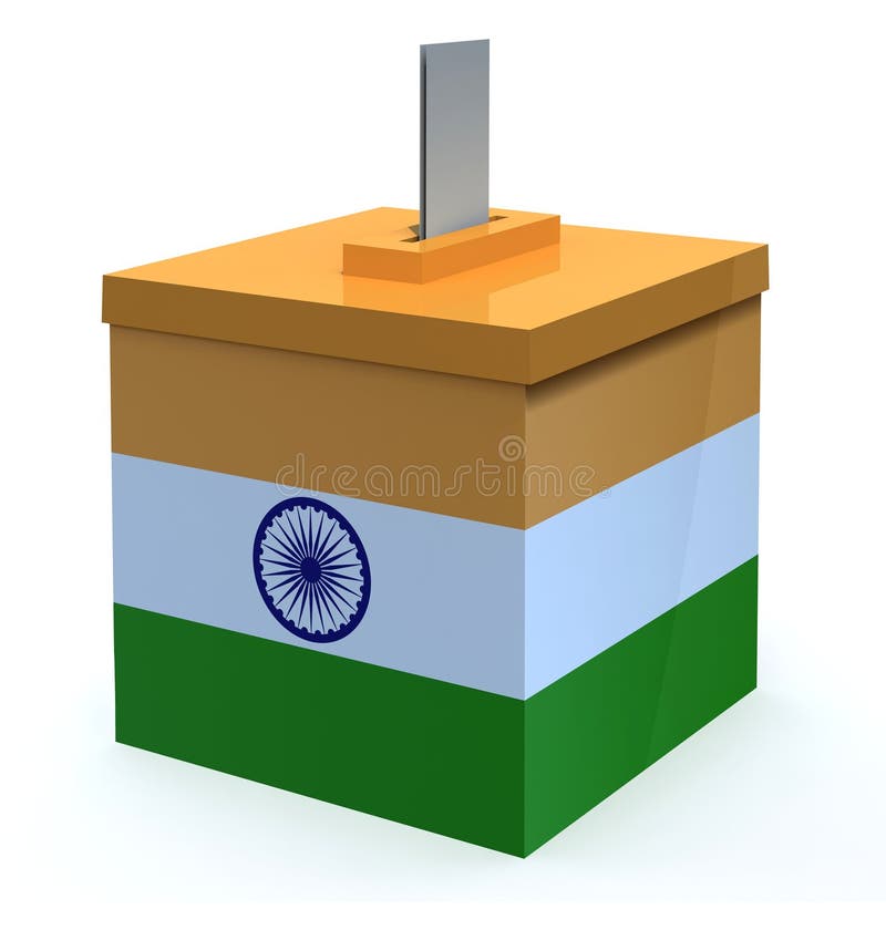 Voting in Indian election stock illustration. Illustration of hand ...