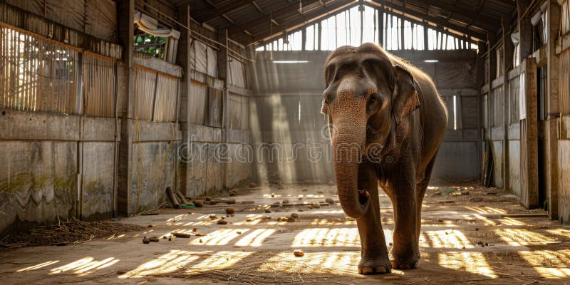Indian Elephant in a Captivity Stock Image - Image of environment ...