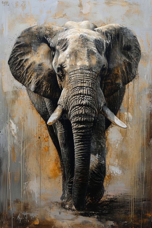 Indian Elephant in Nature. Selective Focus Stock Photo - Image of walk ...