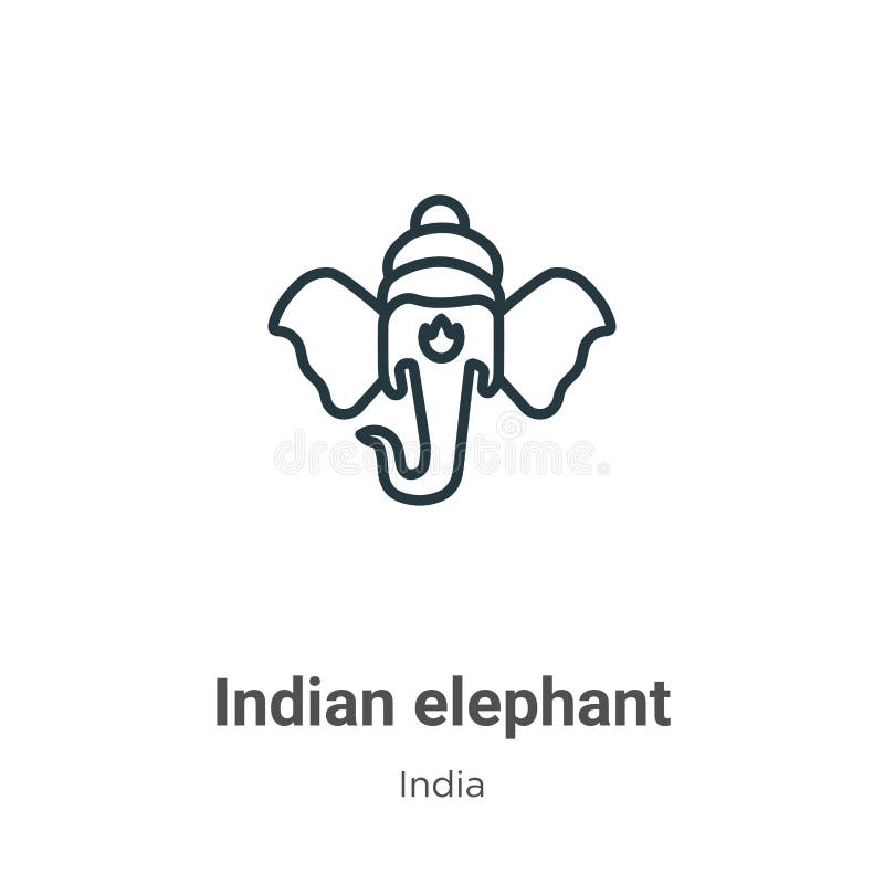 Indian Elephant Drawing Outline Indian Elephant Drawing Vector Images