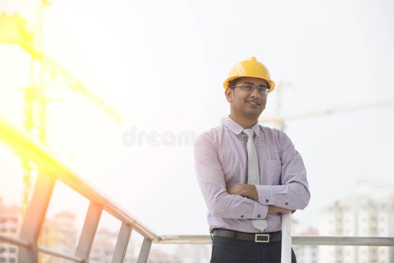 Indian Male Site Contractor Engineer Stock Photo - Image of asian ...
