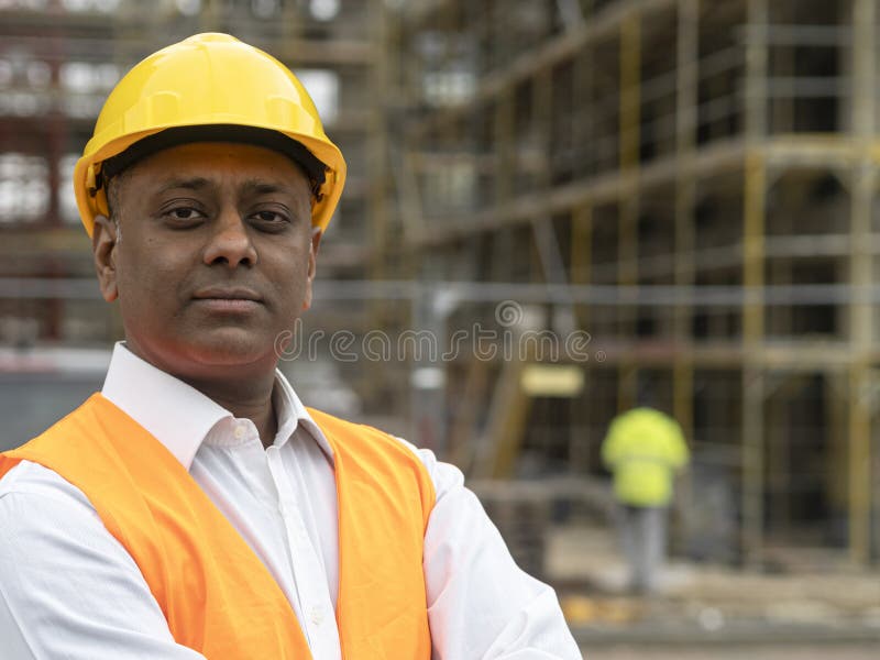 Indian engineer, portrait stock photo. Image of builder - 243493290
