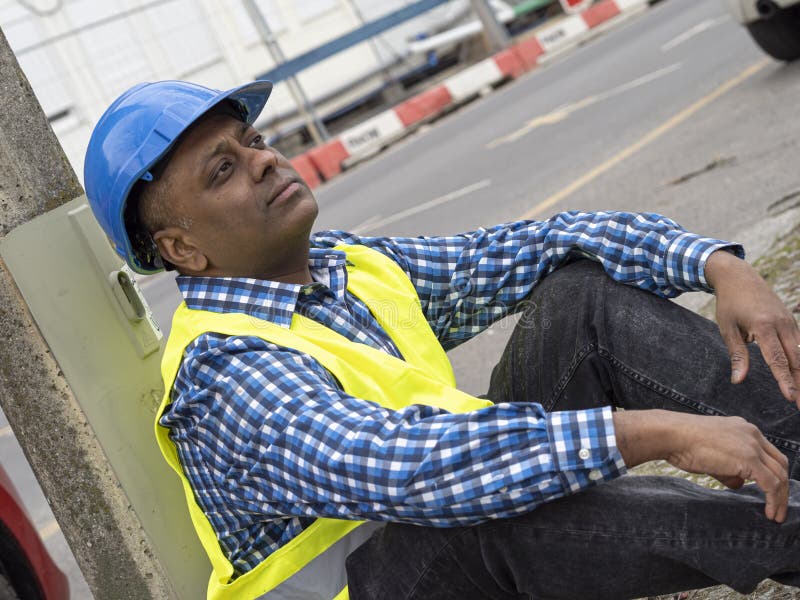 Indian Engineer Sitting Tired Stock Image - Image of development ...