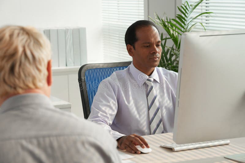 Concentrated on work stock photo. Image of reading, report - 111897050