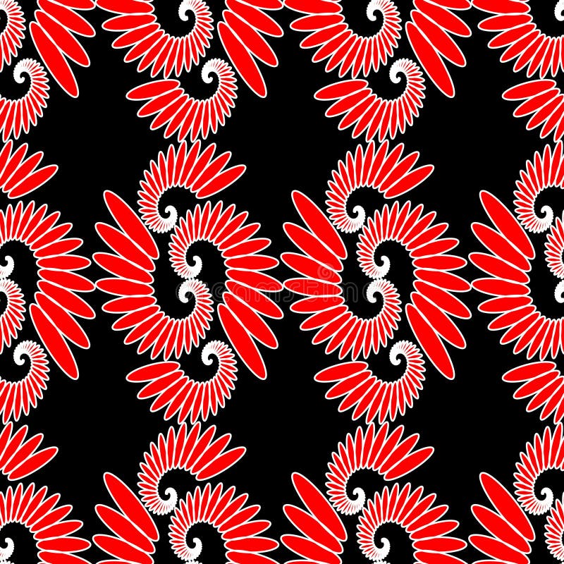 Indian Ethnic Motive, Red And White Design On Black Background ...
