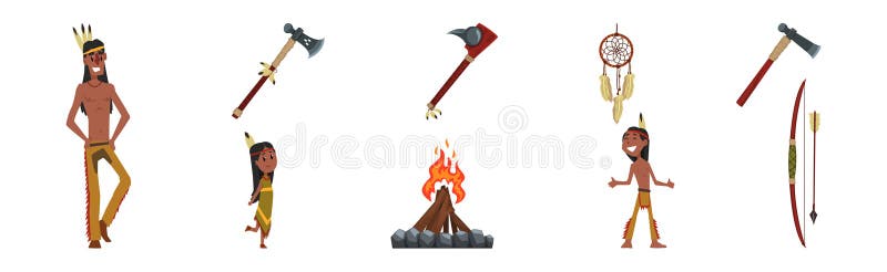 Indian Ethnic Tool and Authentic Object Vector Set Stock Vector ...