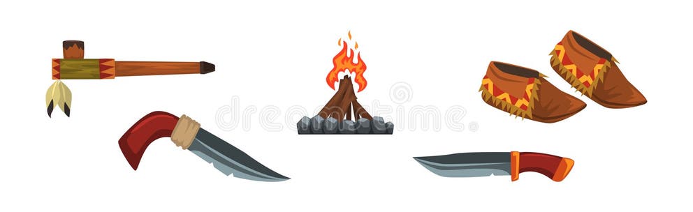 Indian Ethnic Tool and Authentic Object Vector Set Stock Vector ...