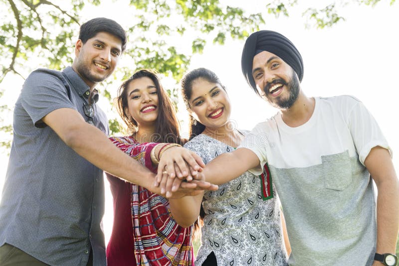 Indian Community Togetherness Technology Concept Stock Image - Image of ...