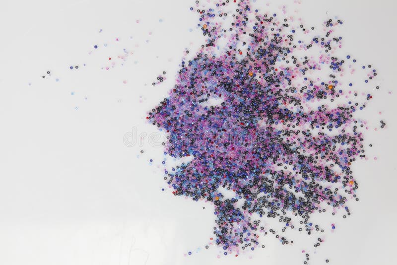 Indian Face Made of Colorfull Plastic Beads Stock Image - Image of blue ...