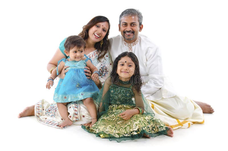 Happy Traditional Indian Family Stock Image - Image of culture, indian ...