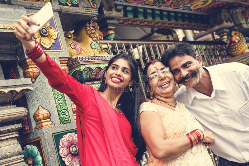 Indian Family Spending Time Together Stock Image - Image of digital ...