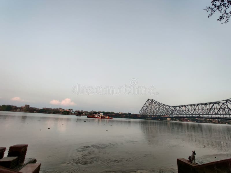 Indian Famous Howrah Bridge with Ganga River Editorial Photo - Image of ...
