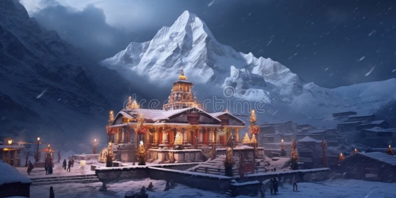 Temple Kedarnath Stock Illustrations – 42 Temple Kedarnath Stock ...