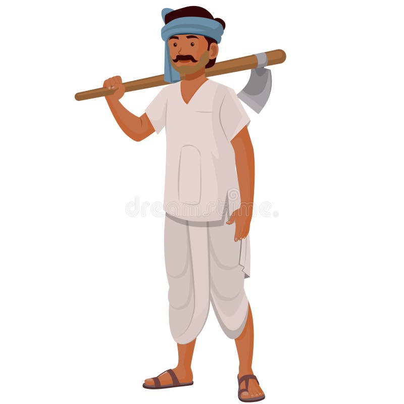 Indian Farmer, Happy Farmer Day Stock Vector - Illustration of summer ...