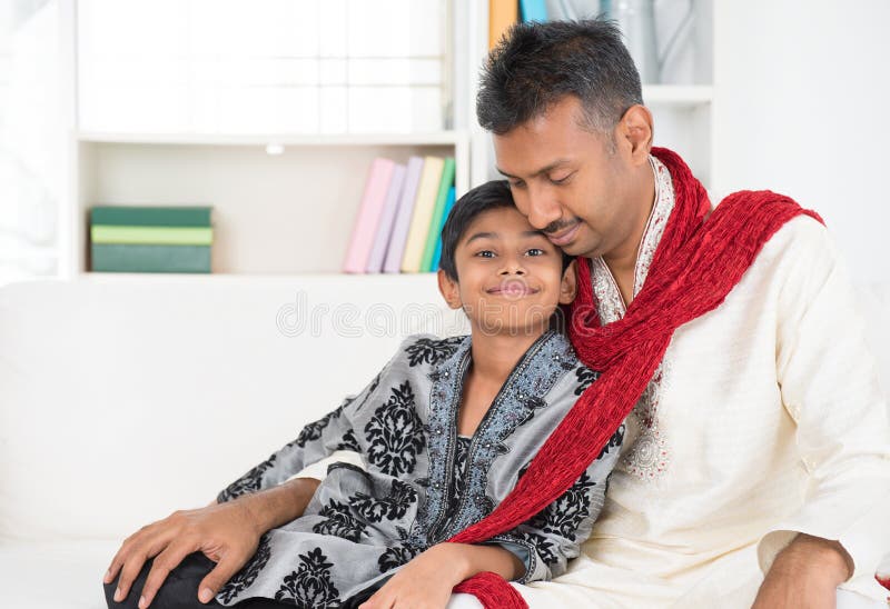 Indian father and son stock photo. Image of cheerful - 40876872
