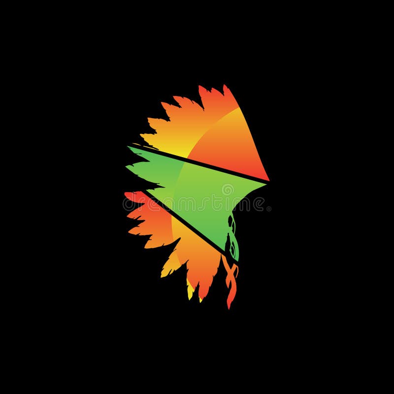 Indian Apache Illustration Set Silhouette Design Stock Vector ...