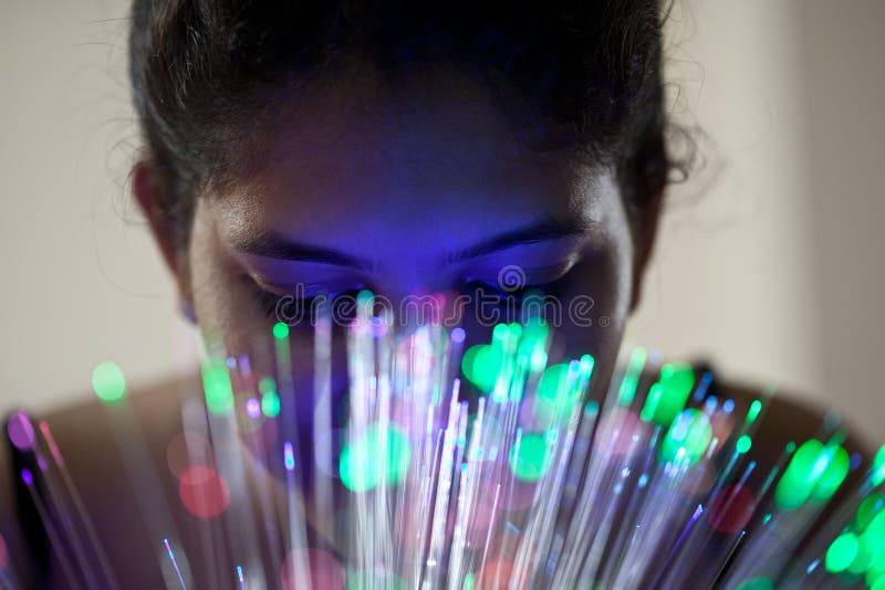 Indian Female in Light Glow Stock Image - Image of flairs, feeling ...
