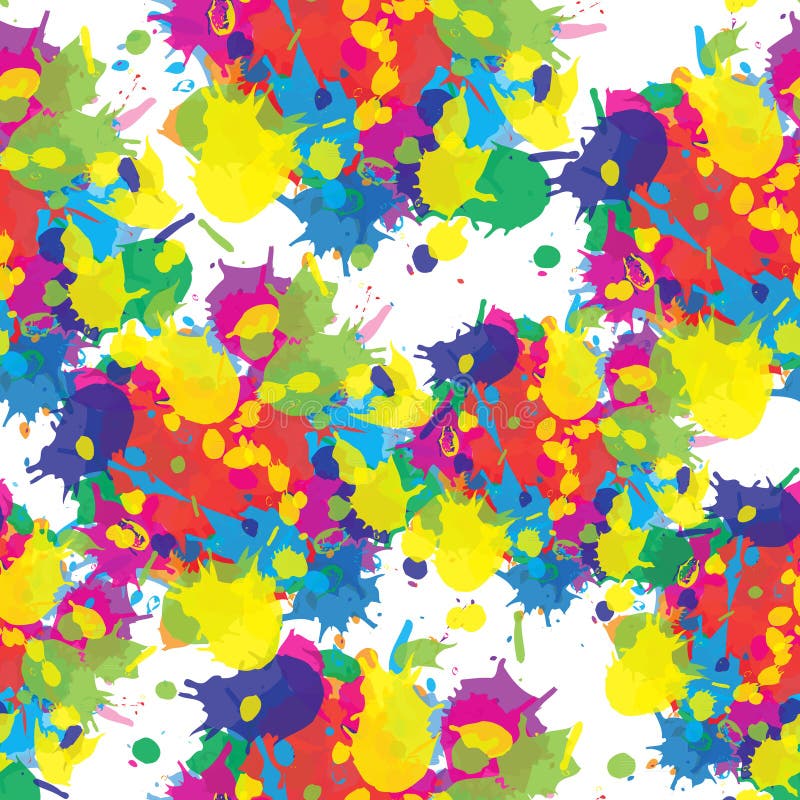 Indian Festival Seamless Pattern Colors Splash Stock Vector ...