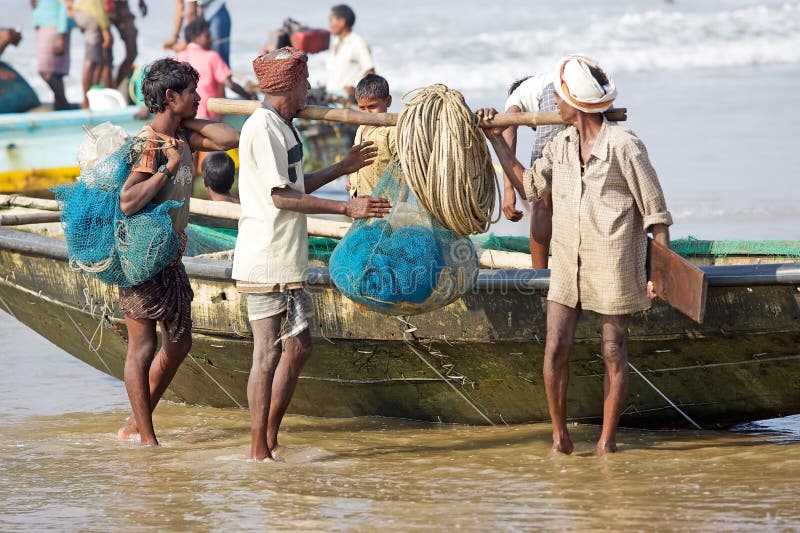 Indian fishermen editorial photo. Image of orissa, people - 22485581