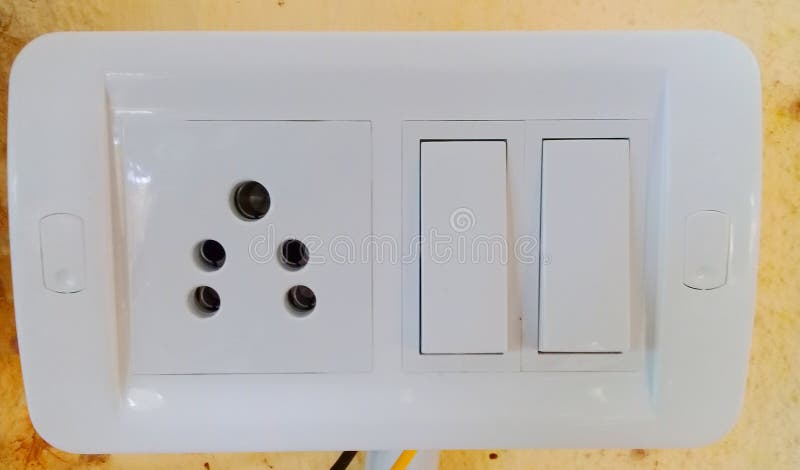 Indian Five Point Switch Board Stock Photo - Image of electricalboard ...
