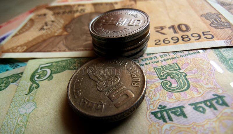 Five Rupees Currency Coin stock photo. Image of cash - 60208788