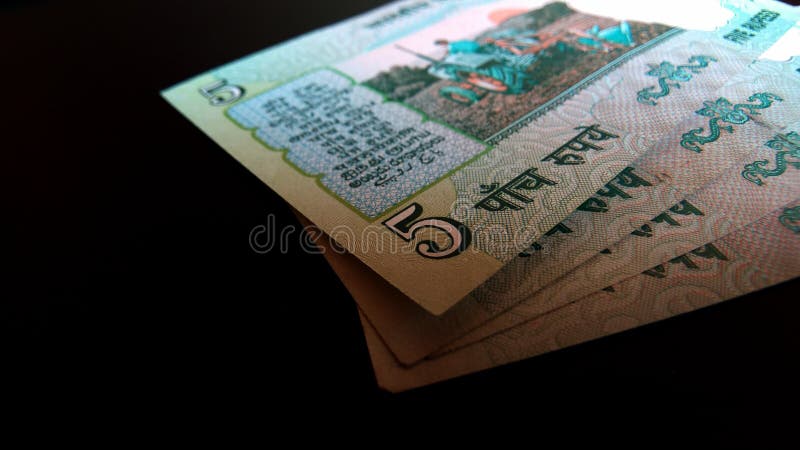 Five Rupees Currency Coin stock photo. Image of cash - 60208788