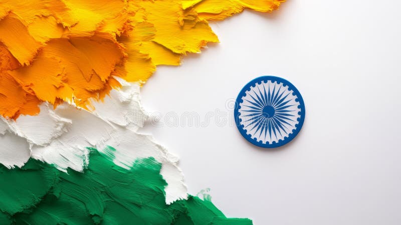 The Indian Flag on a Background. Ashoka Chakra Stock Illustration ...