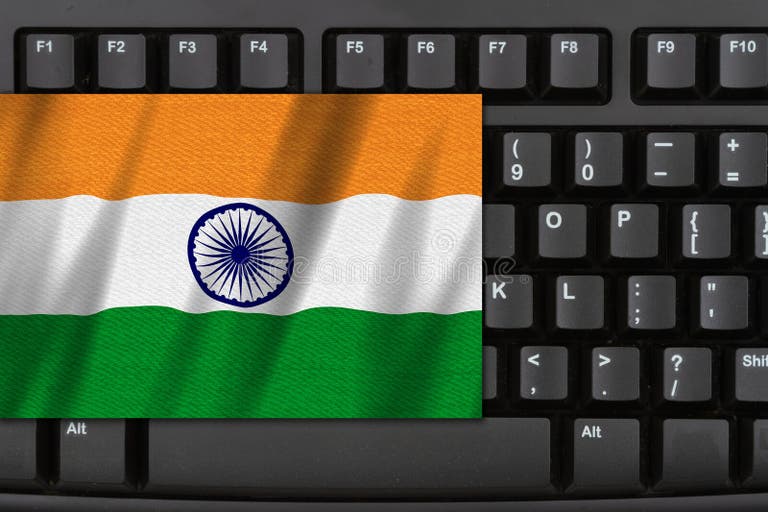 Indian Flag on a Computer Keyboard Stock Image - Image of censorship ...