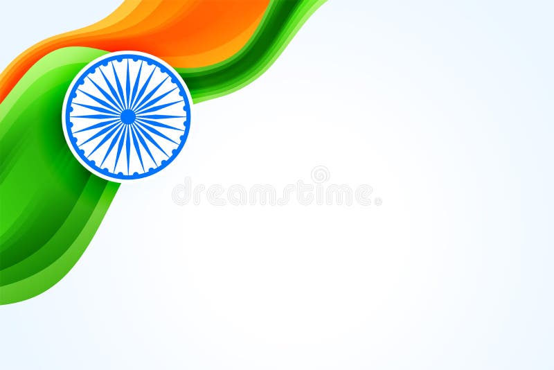 Indian Flag Creative Banner with Text Space Stock Vector - Illustration ...