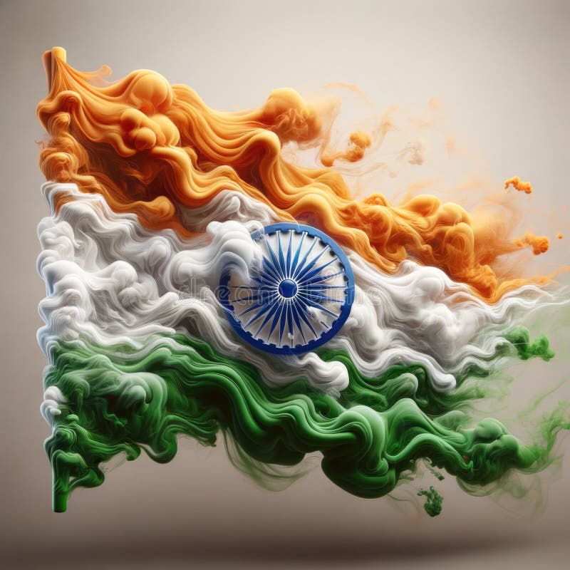 Indian Flag in Dynamic Smoke Art Form Stock Image - Image of unity ...
