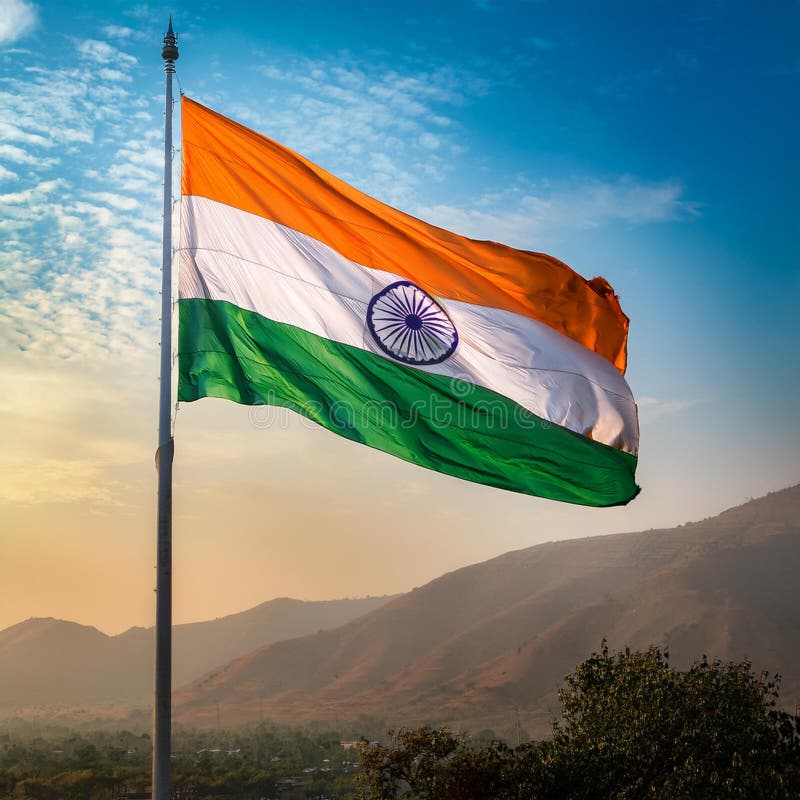 Indian Flag of India, AI Generated Stock Illustration - Illustration of ...
