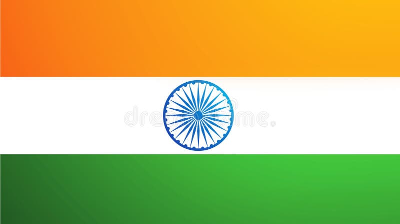 Indian Flag, India Tri Colour Flag Vibrant Stock Illustration ...