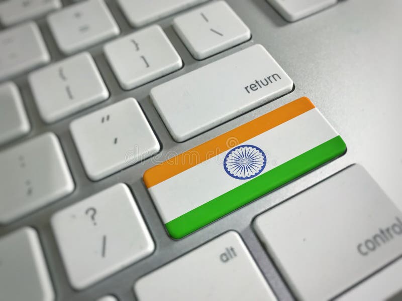 Indian flag stock photo. Image of keyboard, online, focused - 109998706