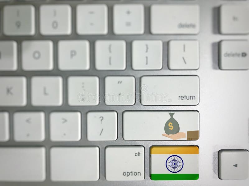 Indian flag stock image. Image of flag, computer, business - 109998703