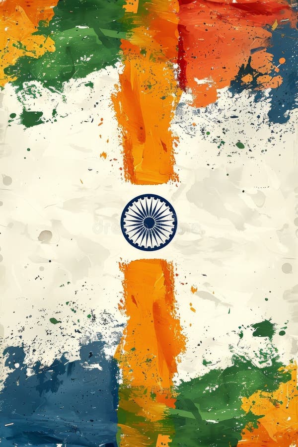 Indian Flag Painted on a Piece of Paper Stock Image - Image of homemade ...