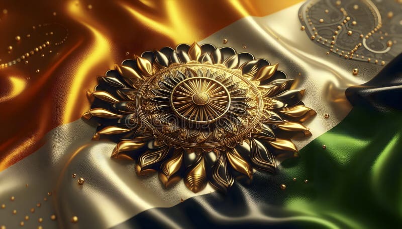Indian Flag, Ai Created Image Stock Image - Image of flag, historical ...
