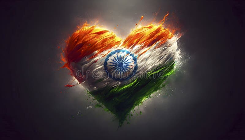 Indian Flag, Realistic Motion Effect, Ai Created Image Stock Image ...