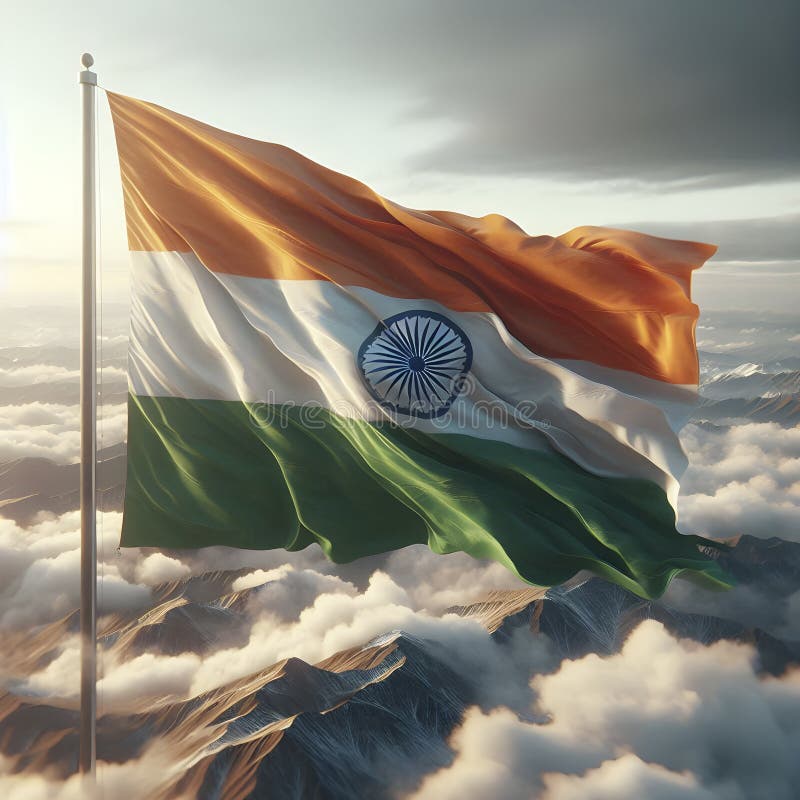 Indian Flag, Realistic Motion Effect, Ai Created Image Stock Photo ...