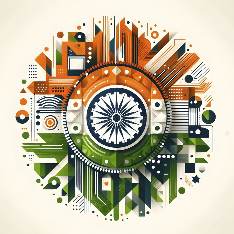 Indian Flag, Realistic Motion Effect, Ai Created Image Stock Image ...