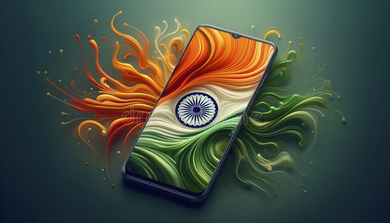Indian Flag, Realistic Motion Effect, Ai Created Image Stock ...