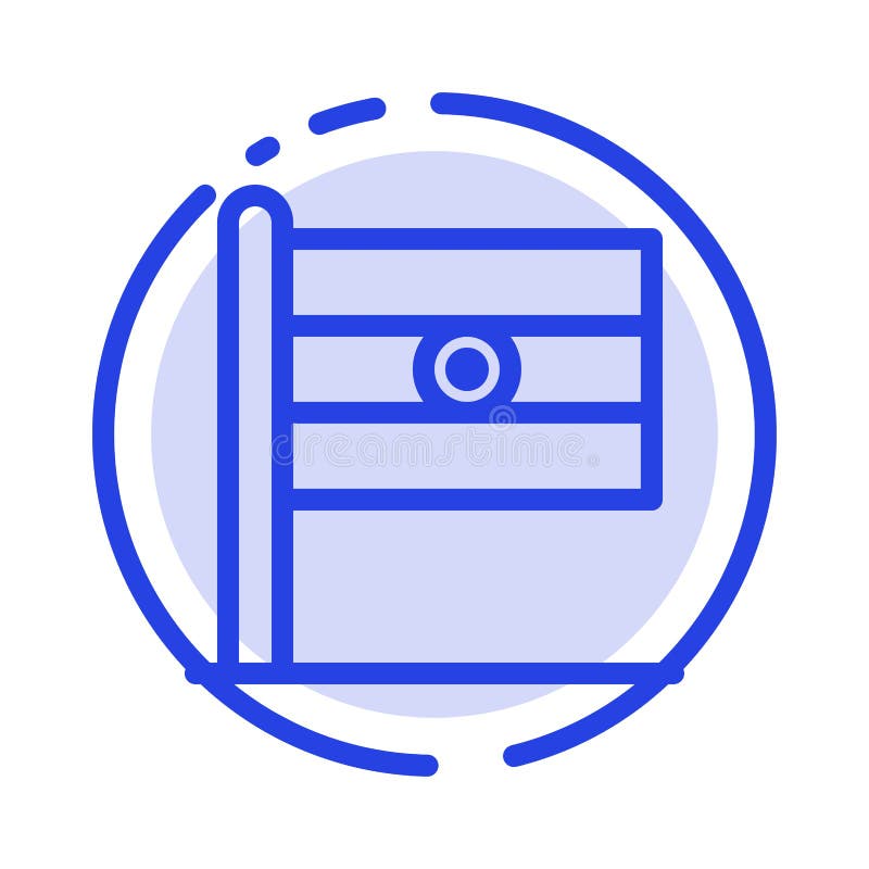 Indian, Flag, Sign, Day Blue Dotted Line Line Icon Stock Vector ...