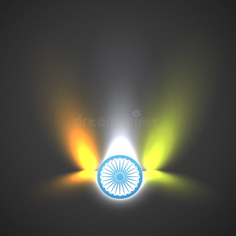 Glowing indian flag vector stock vector. Illustration of color - 25940459