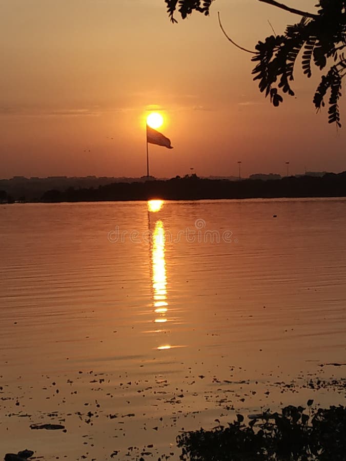 Indian Flag Water Shadow View Stock Photo - Image of beautiful, water ...